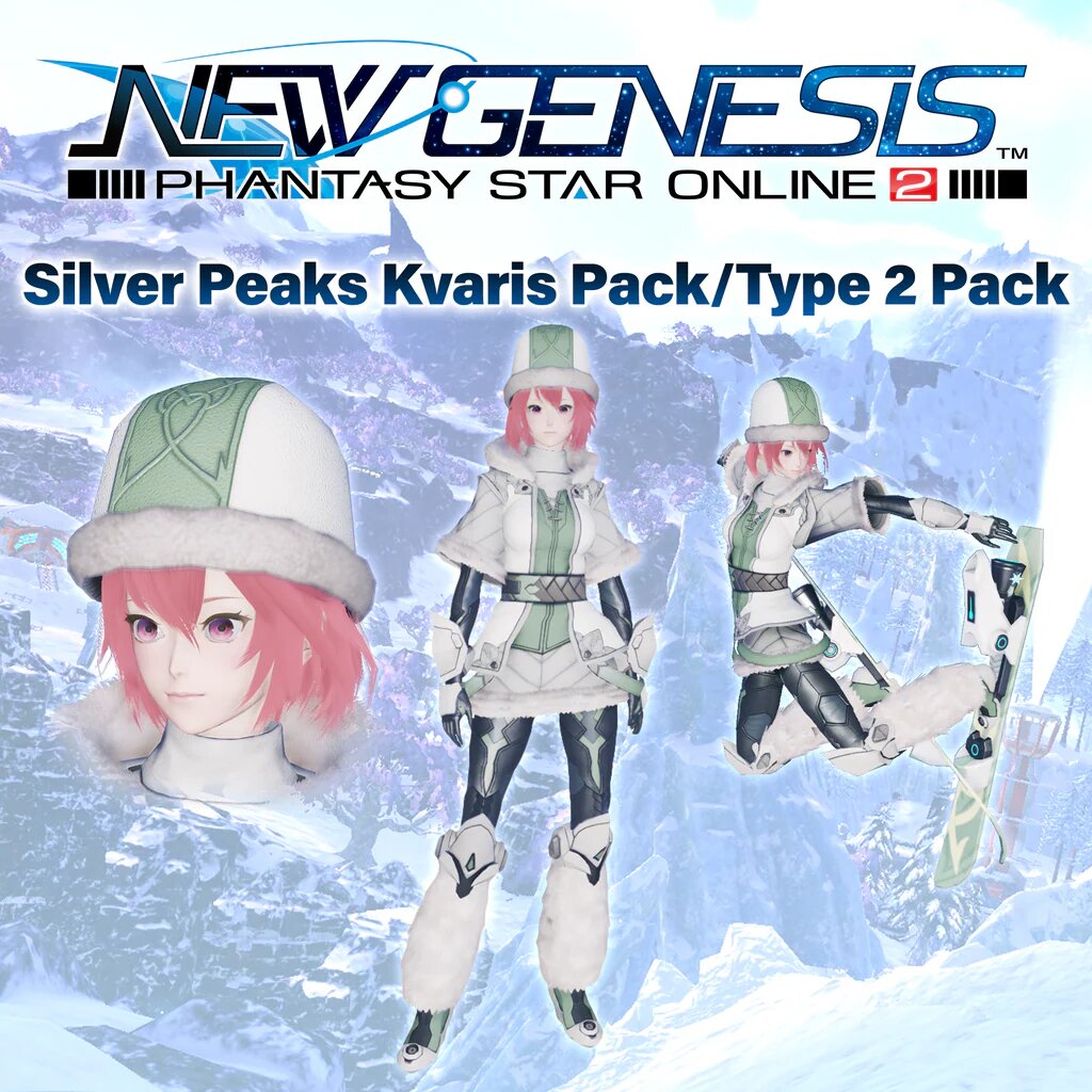 Дополнение PSO2: NGS - Silver Peaks Kvaris Pack/Type 2 Pack, цифровое издание PlayStation 4, регион Индия / код пополнения баланса