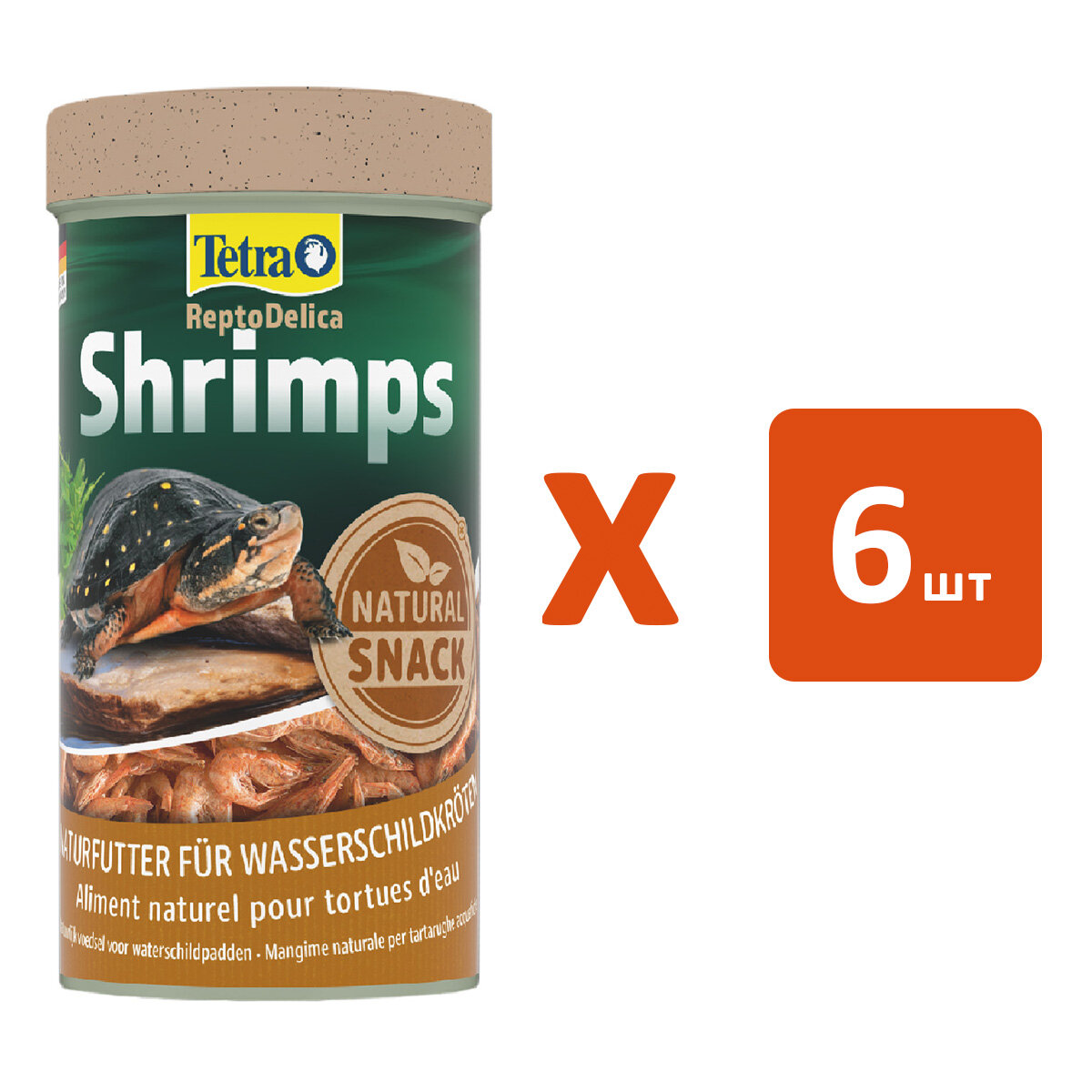 TETRA REPTODELICA SHRIMPS – Тетра корм-лакомство для всех видов черепах Креветки (250 мл х 6 шт)