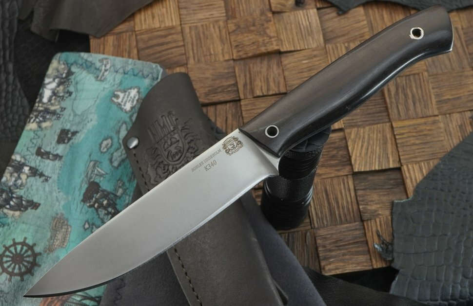 Мастерская Сковородихина нож F4, сталь Bohler K340, рукоять граб