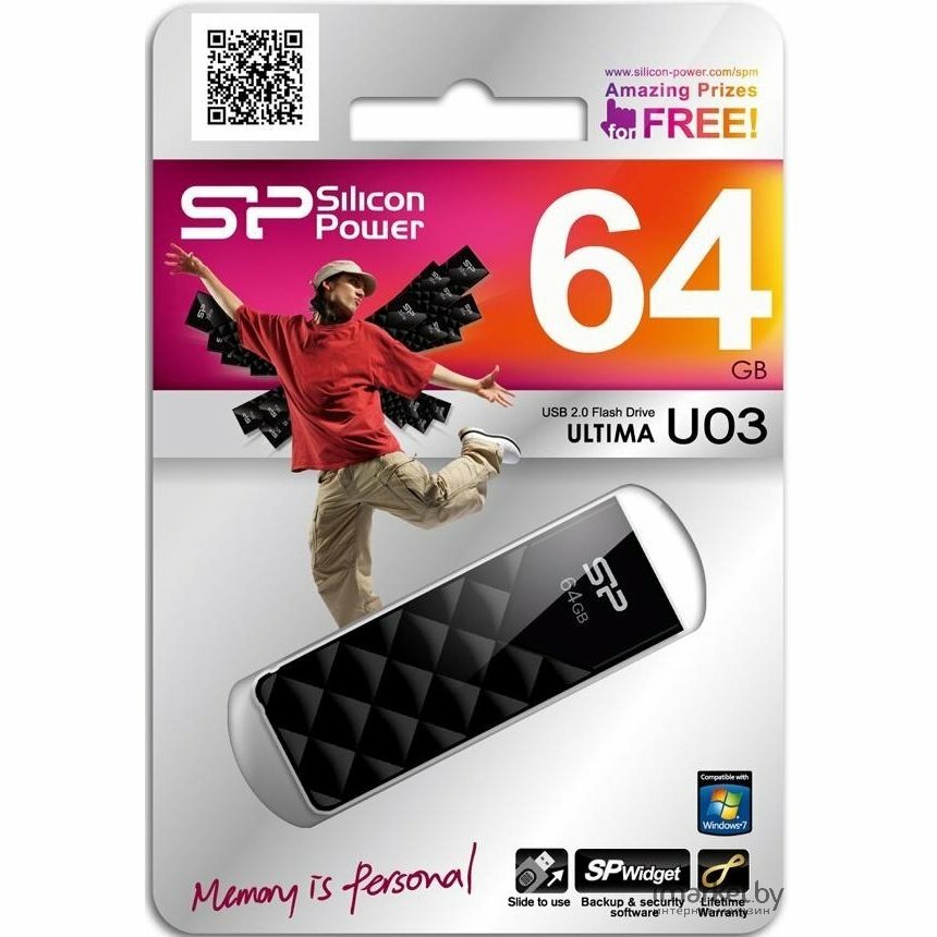 Флешка USB Silicon Power карта 64Gb Ultima U03 SP064GBUF2U03V1K