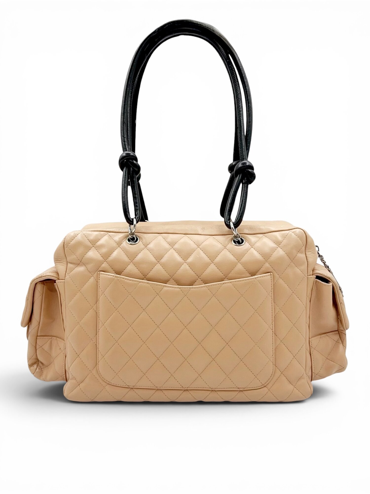 Сумка сэтчел Chanel Cambon Reporter Vintage, бежевый, черный — фото 1
