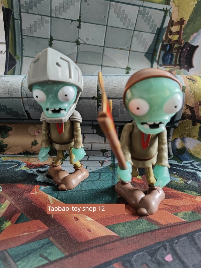 Игрушка Plants vs. Zombies: Зомби-фермер, Зомби-флаг, Зомби-рыцарь в железной броне с светящимся шаром, один экземпляр