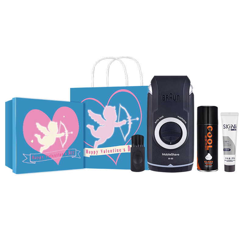 Электробритва унисекс BRAUN MobileShave M-30, M30 Black-Cupid Box