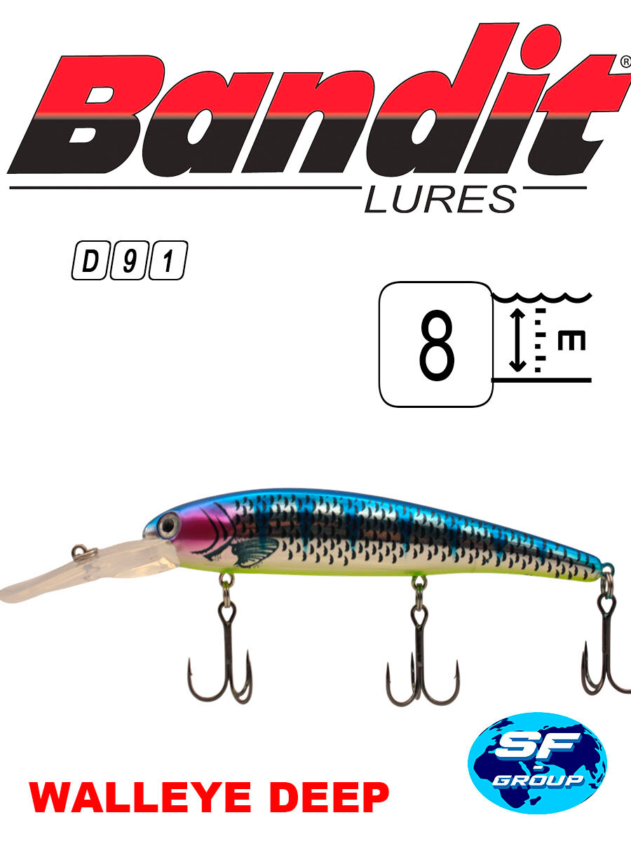 Воблер Bandit Deep Walley 12 см 17,5 гр заглубление 8м #D91