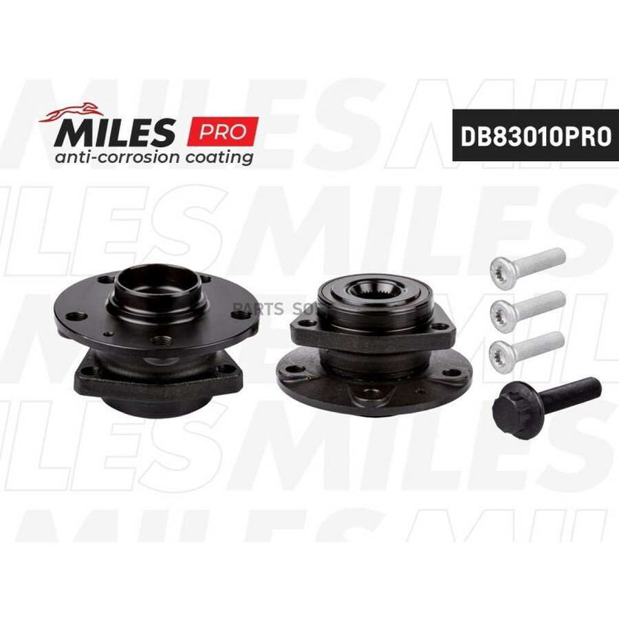 MILES DB83010PRO Ступица с подшипником передняя +ABS AUDI A3 II-III/VW GOLF V-VII/CADDY III 03-/SKODA ()