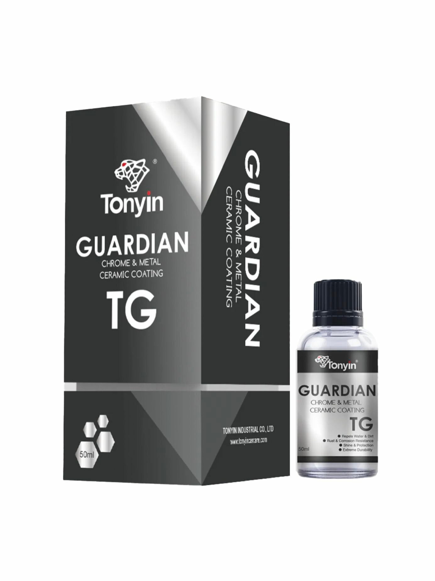 TG Керамическое покрытие для хрома, металла GUARDIAN CHROME & METAL CERAMIC COATING TONYIN, 50 мл.