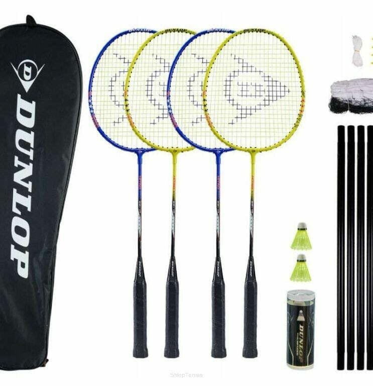 DECATHLON ракетка для бадминтона Dunlop Nitro Star 4P, набор из 4 ракеток, разноцветный