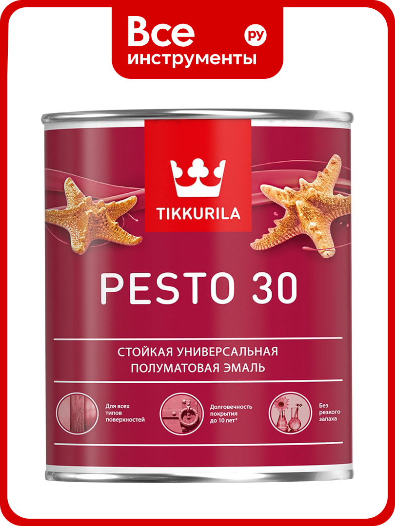 Краска Tikkurila PESTO 30 полуматовая, база A 0,9 л 700001170