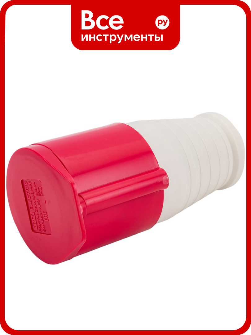 Переносная розетка 224 3Р+РЕ 32А 380В IP44 TDM ELECTRIC SQ0603-0013 кабельная установка полимерный корпус полиамид
