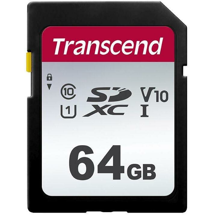 Карта памяти SDXC 64GB Transcend UHS-I U3 TS64GSDC300S