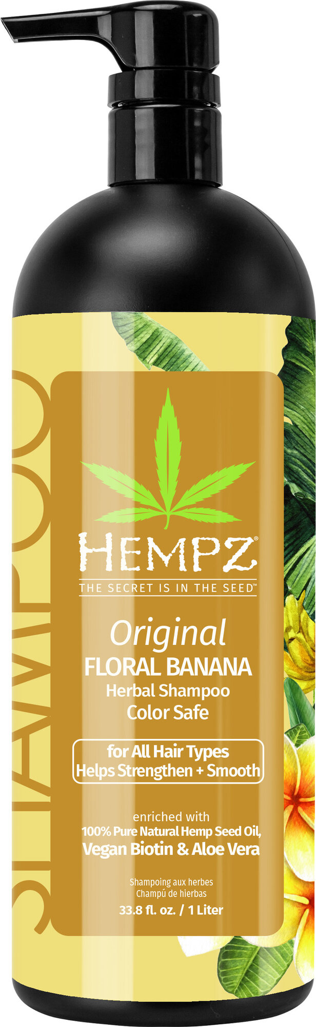 HEMPZ Шампунь "Оригинальный" для поврежденных и окрашенных волос 1000 мл Original Herbal Shampoo For Damaged & Color Treated Hair 1000 50ml