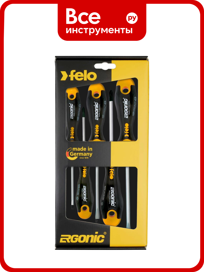 Набор отверток 5 шт. в упаковке Felo Ergonic 40095118