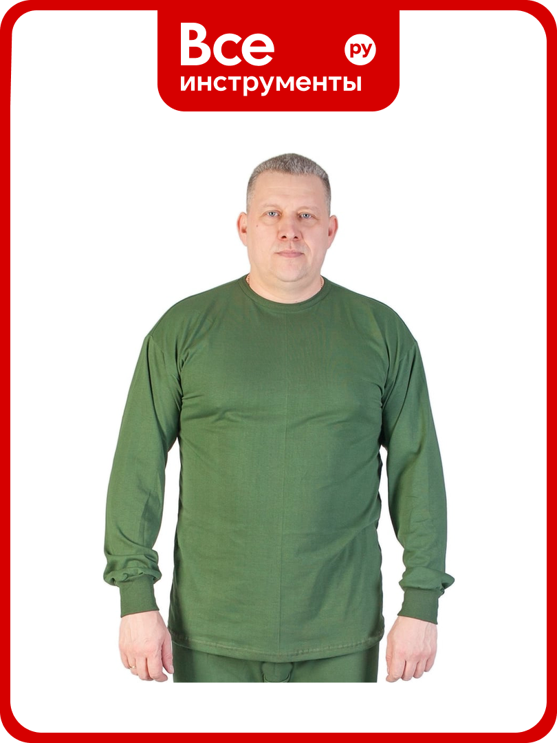 Зимняя фуфайка берта, кулирка, 100% хлопок, оливковый цвет 717о-48-50
