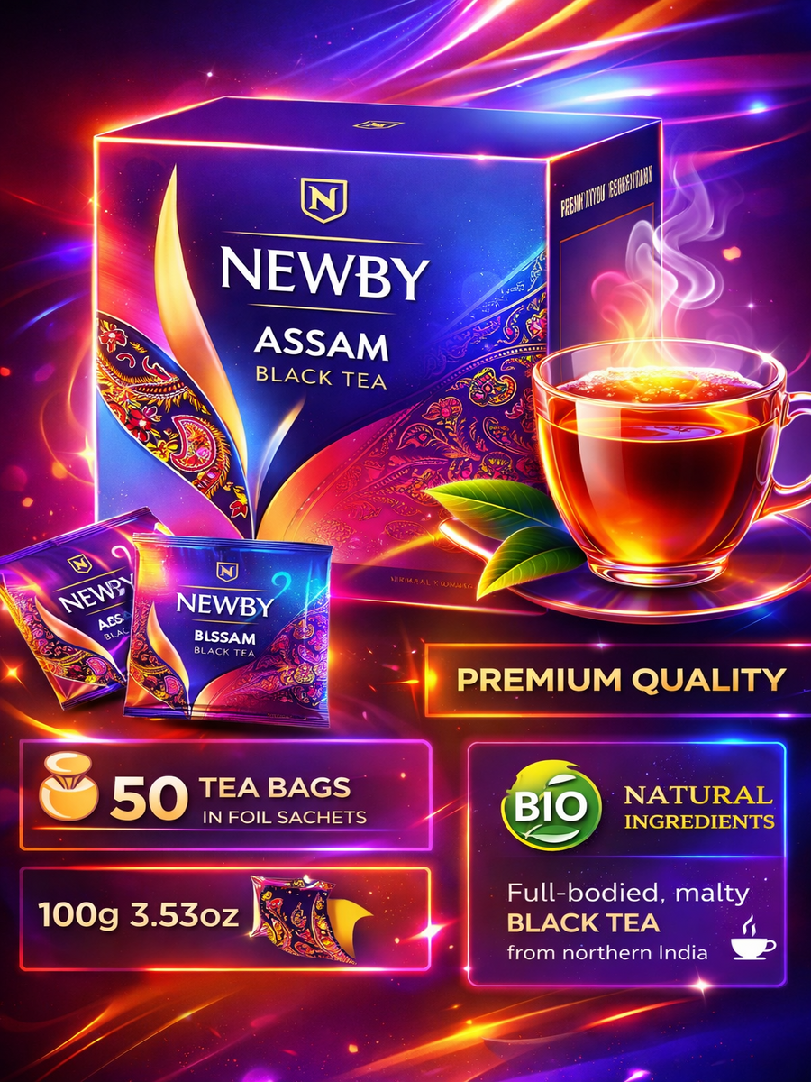 Чай черный Newby Assam в пакетиках 2 г х 50 шт