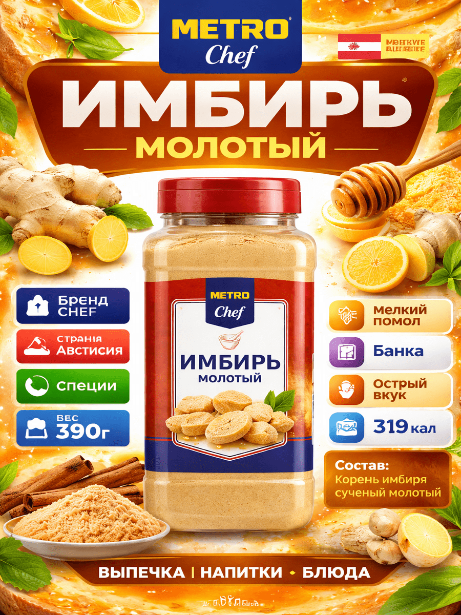 METRO Chef Имбирь молотый, 390г