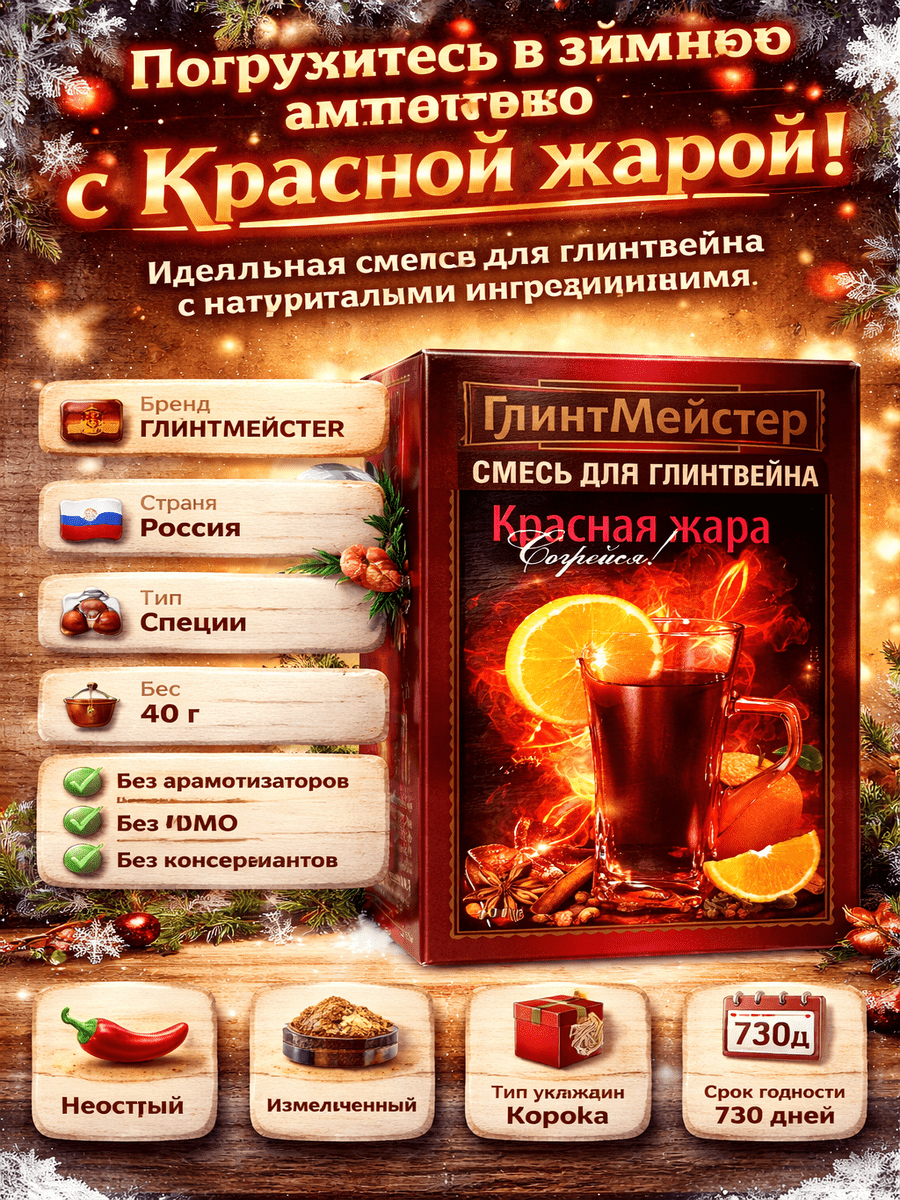 Смесь для глинтвейна ГлинтМейстер Красная жара, 40г