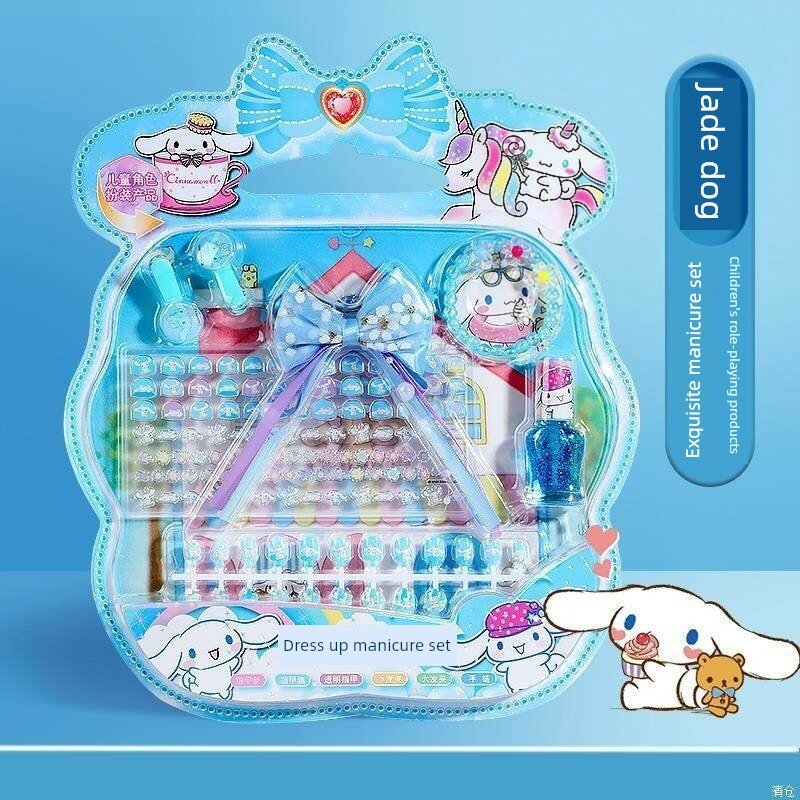 Набор гель-лака Cinnamoroll с 1 бутылкой и 7 наклейками для девочек, водорастворимый, безопасный и экологичный