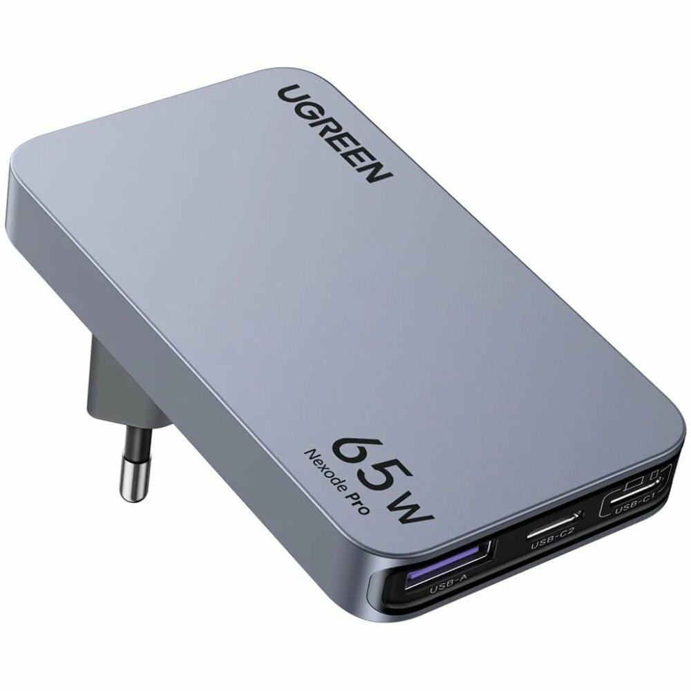 Зарядное устройство Ugreen X753 Nexode Pro 65W Ultra Slim GaN Tech Fast Charger EU серый (25356)