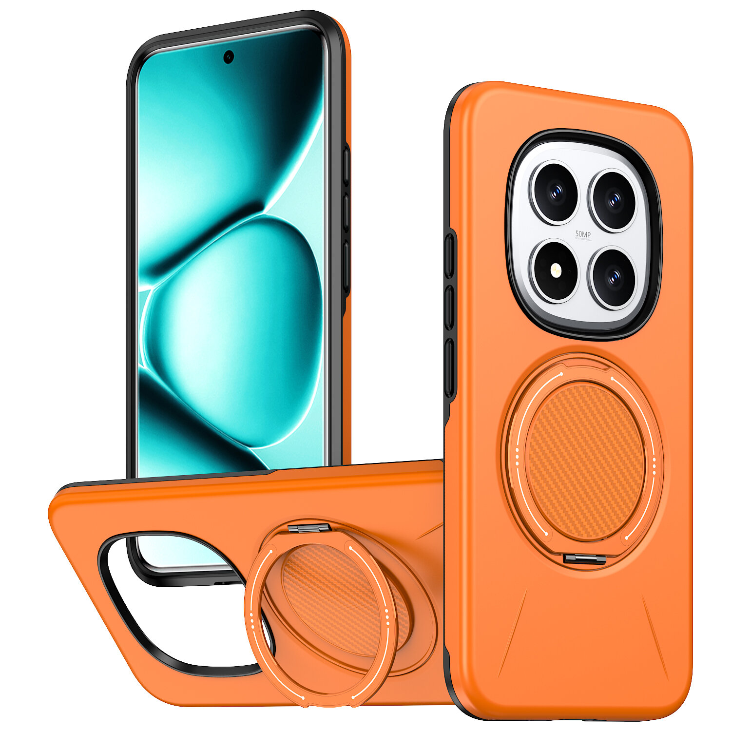 Чехол для Poco M8 Pro 5G / Redmi Note 15 Pro+ Plus 5G / Поко M8 Про 5G / Редми Нот 15 Про+ 5G, soft touch, чехол-кардиомонитор, поликарбонат (PC), защита камеры, ударопрочный, встроенная подставка