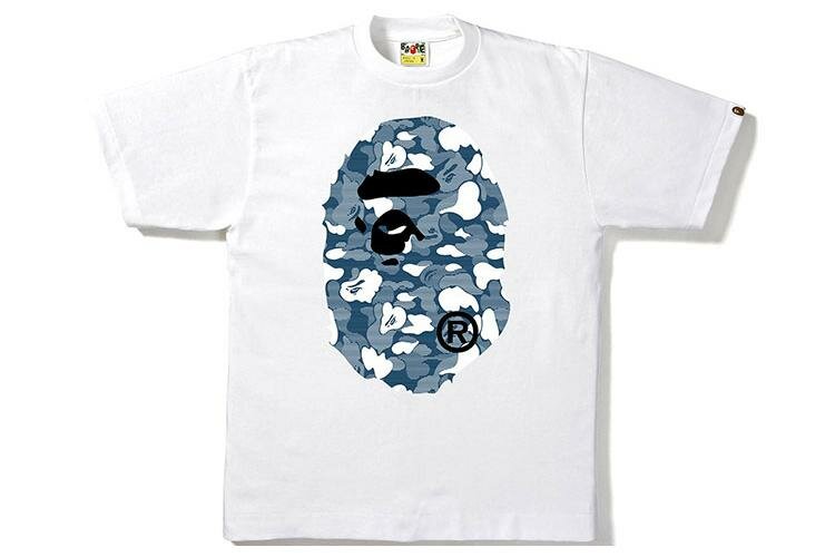 Футболка Bape Stripe Abc Camo Big Ape Head