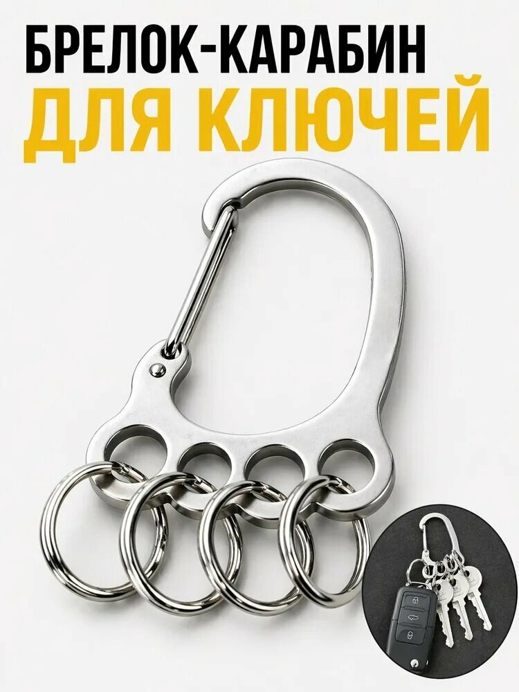 Карабины для ключей из нержавеющей стали