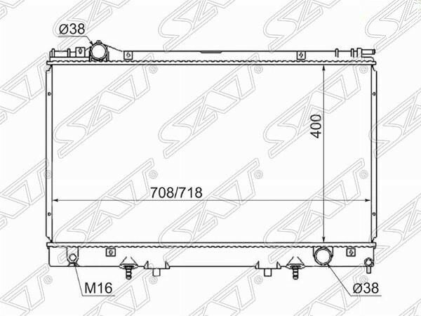 Радиатор Lexus LS 89-00 / SAT TY0007-F20 Toyota Celsior 94-00