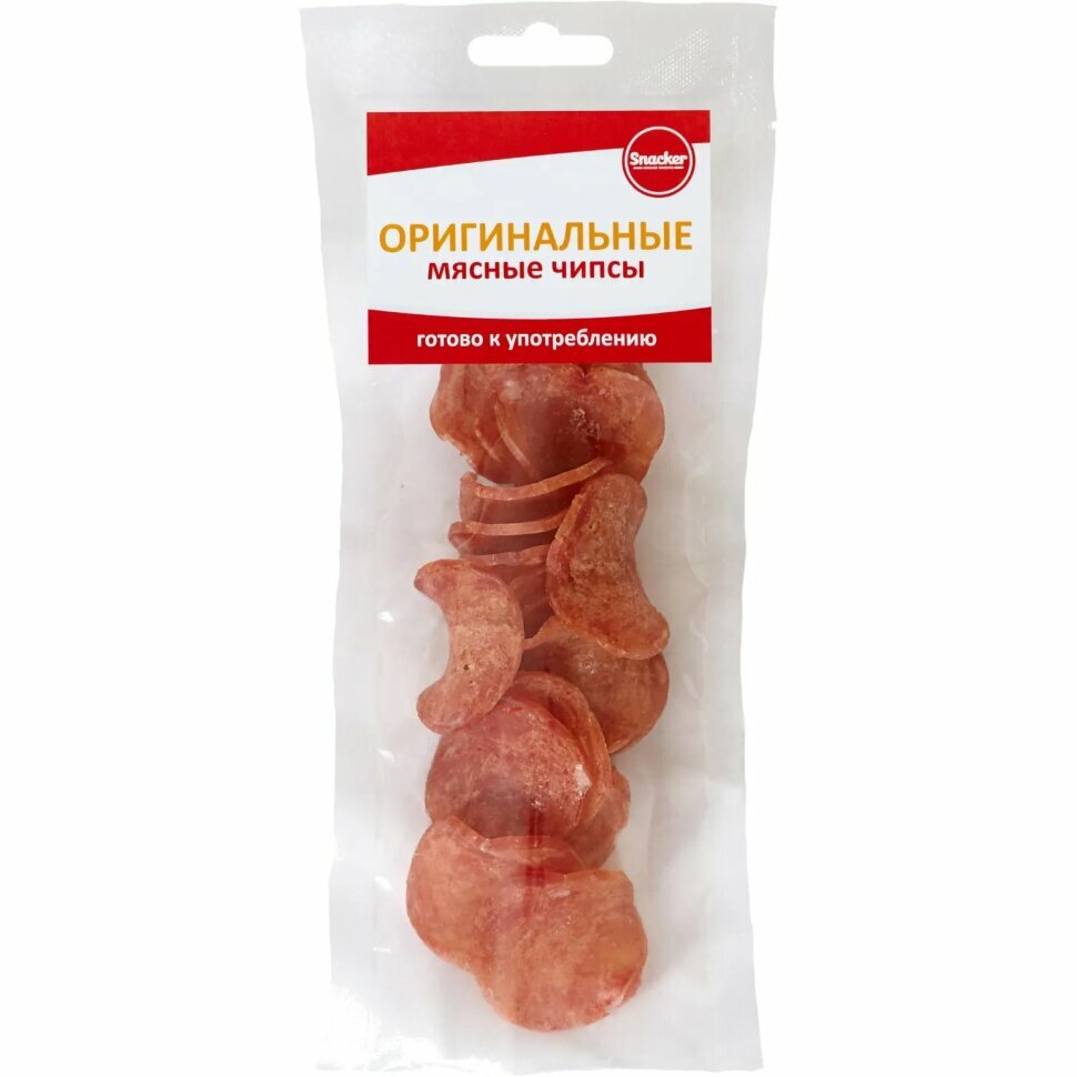 Снеки Чипсы мясные Snacker оригинальные, 50г, 1621360