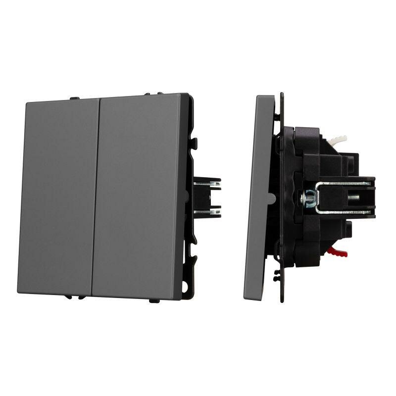 Выключатель непроходной 2-кл. SWT-NOBE-MK02-SFPL-GR 10А 230В механизм Arlight 054254