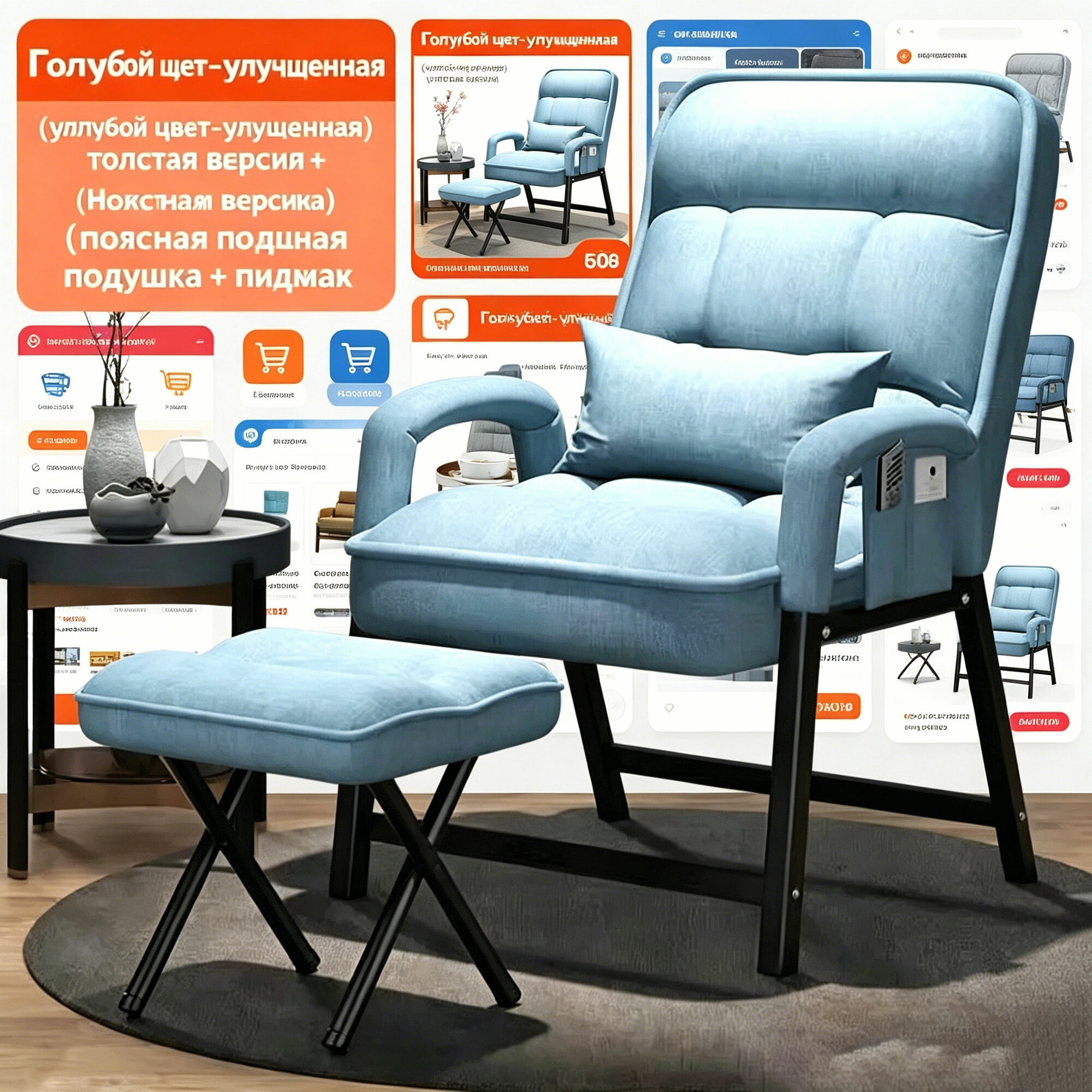 Компьютерное кресло для длительной работы, удобное регулируемое, для офиса/учебы/общежития, игровое кресло