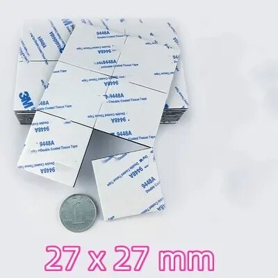 Двусторонний скотч 3M 27x27mm, черный