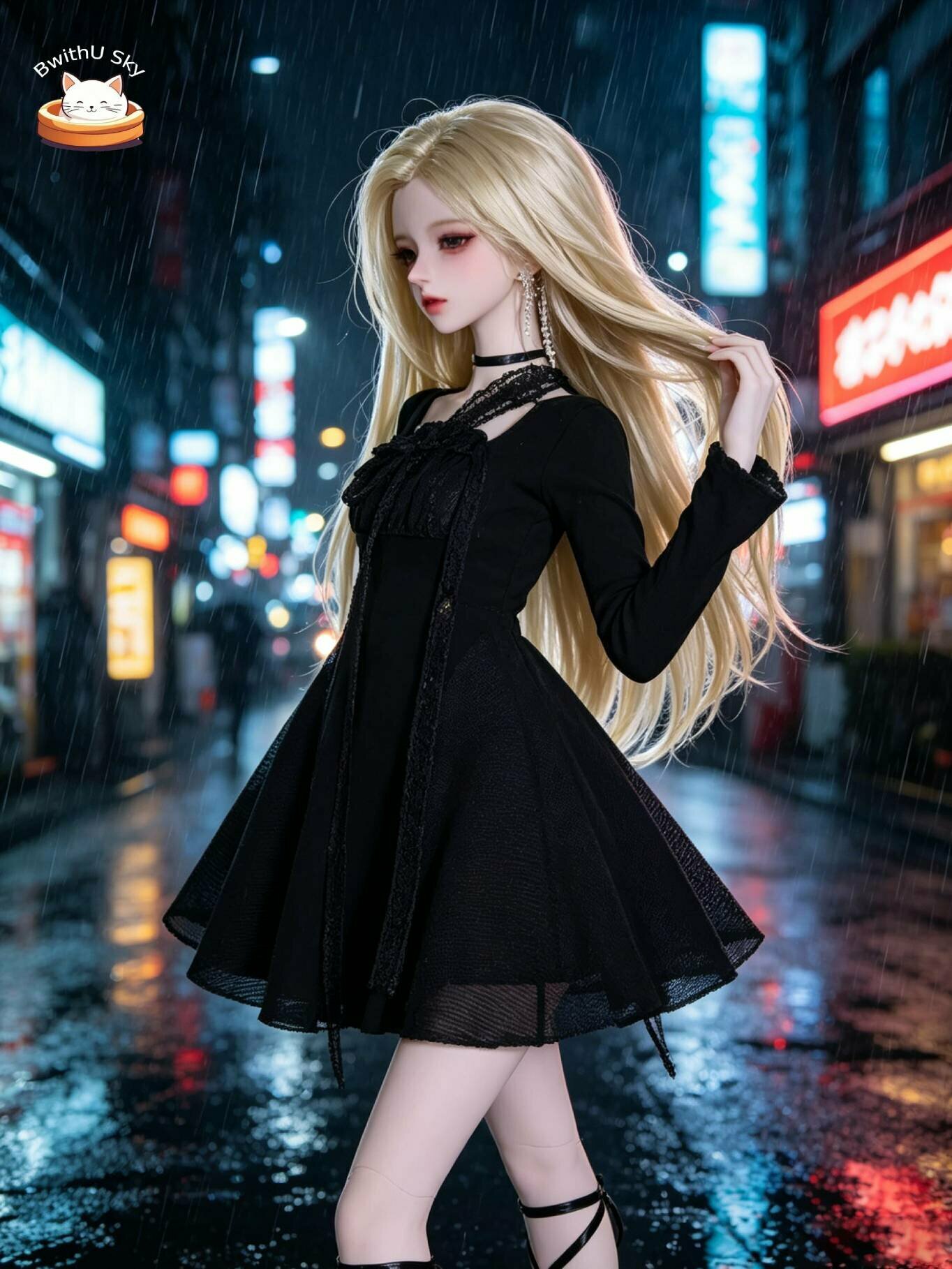 BwithUSky Carmen 1/4 BJD Кукла: Роскошный образ таинственной красавицы в черном