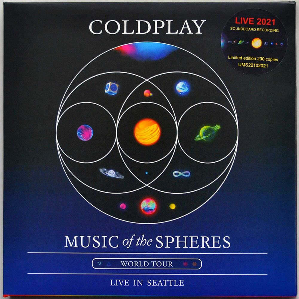 COLDPLAY Live in Seattle 2021 Music Of The Spheres Tour 2CD set (компакт диск)