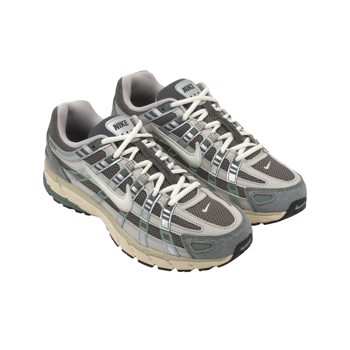 Кеды NIKE P-6000, размер 36 EU, белый, серебряный — фото 1