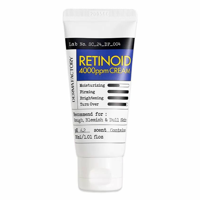 DERMA FACTORY Крем для интенсивного ухода с ретиналем и ретинолом RETINOID 4000ppm CREAM, 30мл