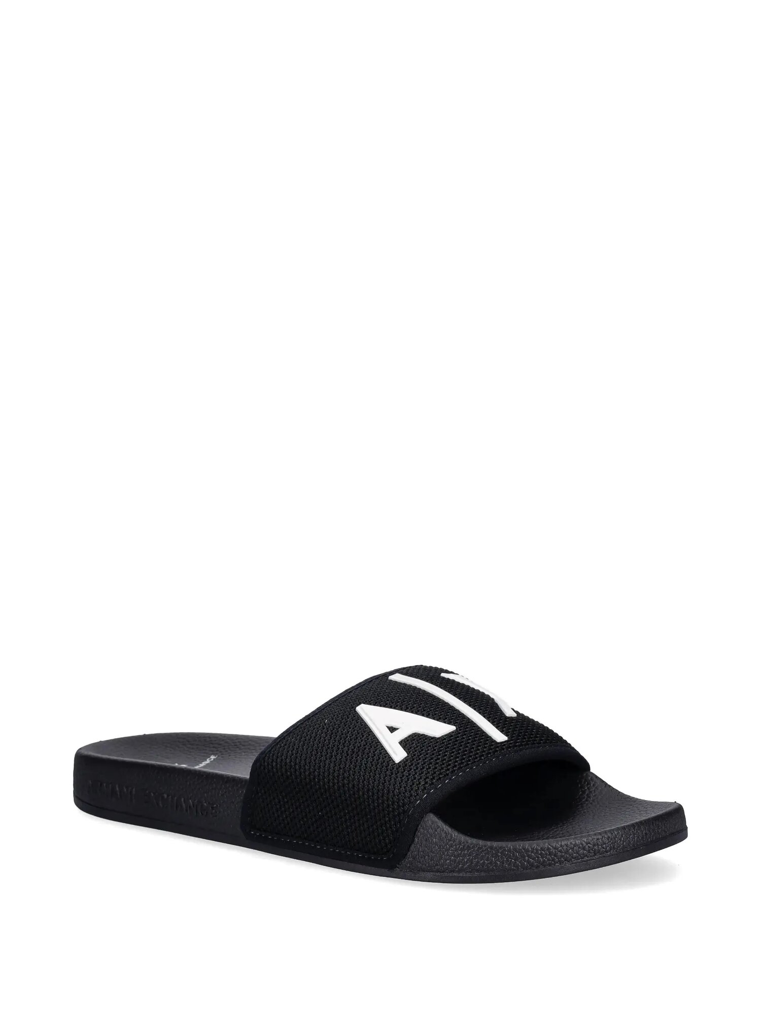 Шлёпанцы Armani Exchange Logo-detail slides, размер 9, черный — фото 1