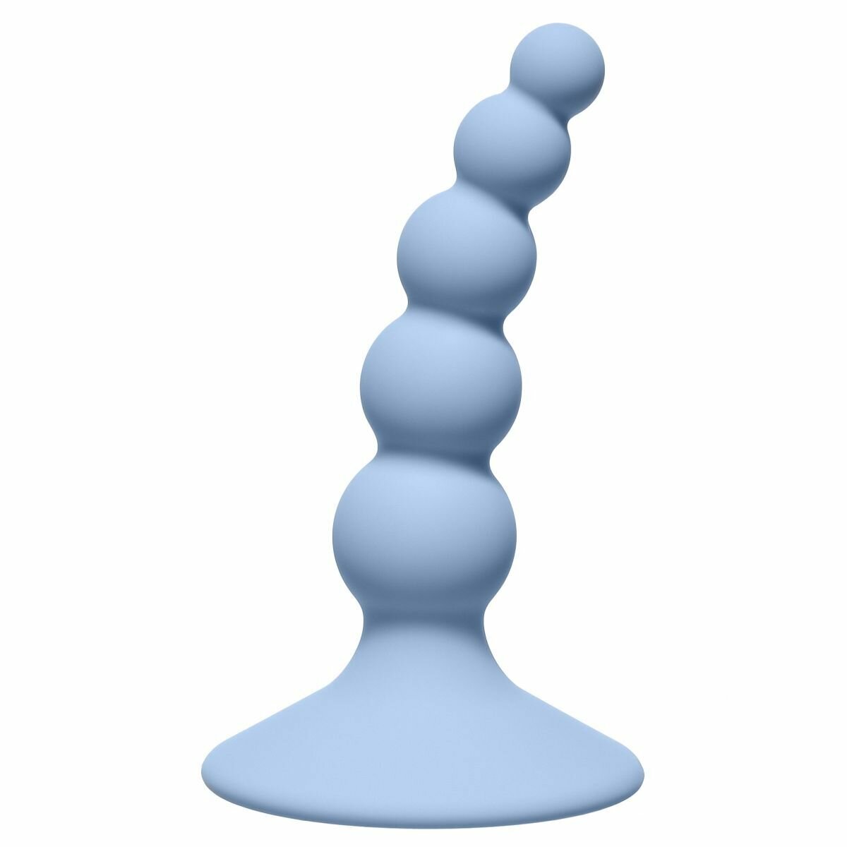 Анальная пробка Ribbed Plug Blue - 10,5 см, Lola Games, голубой, голубой