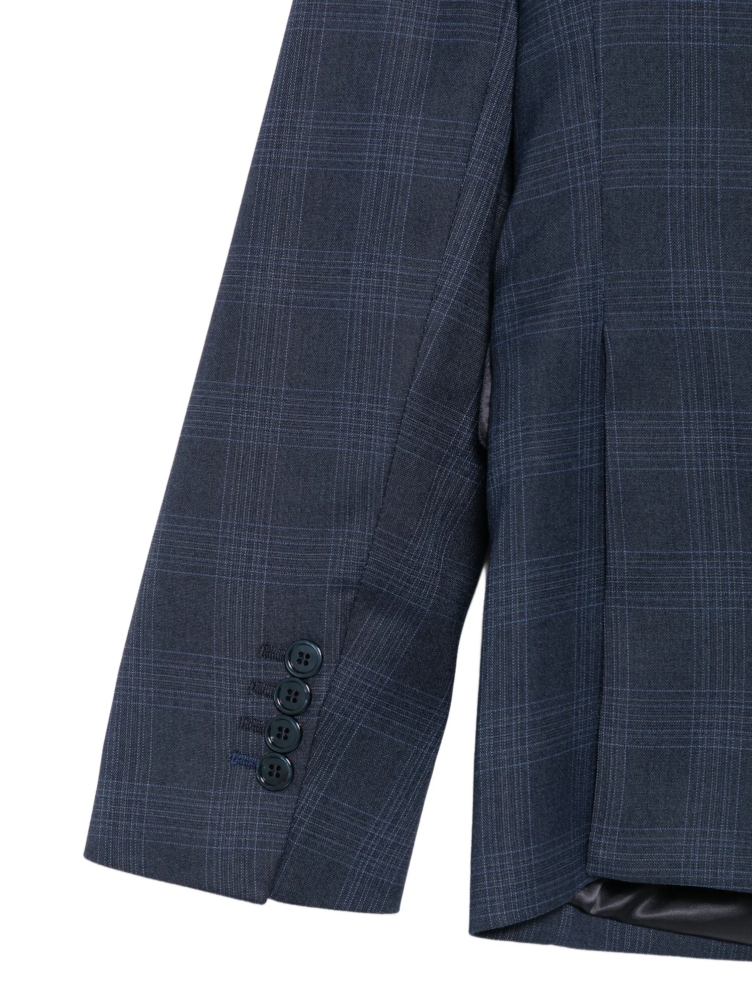 Пиджак Daniele Alessandrini Check-pattern peak-lapel blazer, размер 52, синий — фото 1