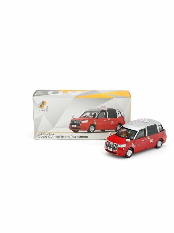 Машинка металлическая модель Tiny 1:64 Toyota Comfort Hybrid Taxi (Urban) NO.09