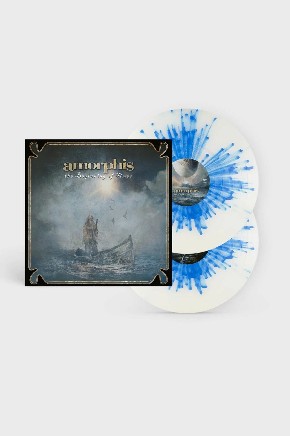 Amorphis: Beginning Of Times (White Powder Blue Splatter) (2LP) Limited Edition, 2022, Atomic Fire, Виниловая пластинка