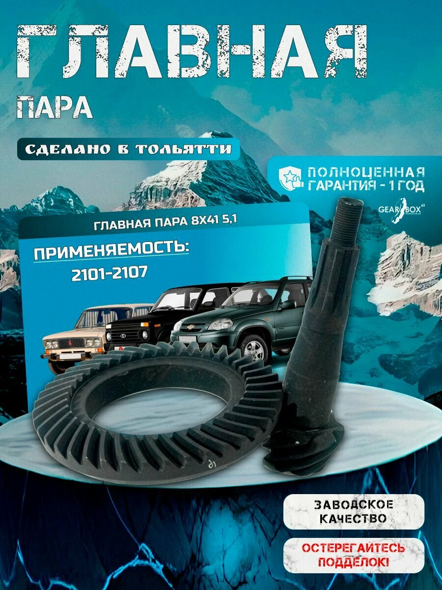 Главная пара редуктора 5.1 (8/41)