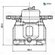 TRIALLI CF 204901 Суппорт торм. для а/м Suzuki Grand Vitara (05-) перед. лев. d=...
