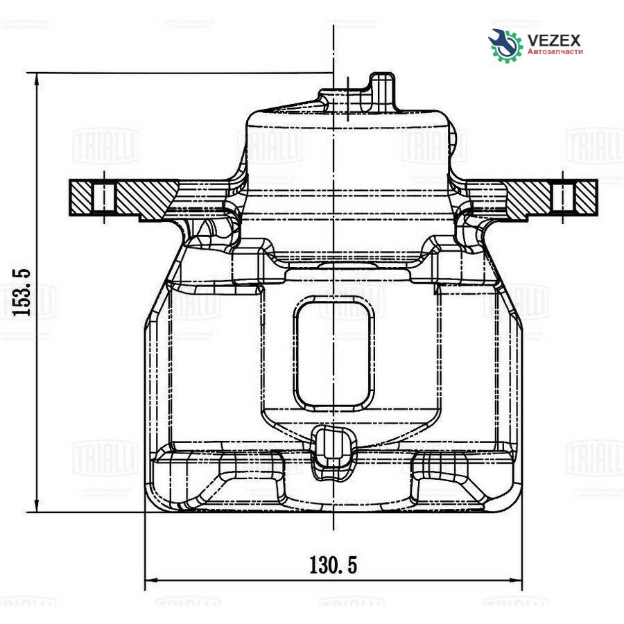 TRIALLI CF 204901 Суппорт торм. для а/м Suzuki Grand Vitara (05-) перед. лев. d=60мм (CF 204901)