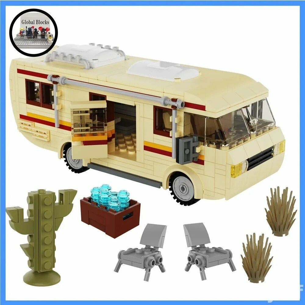 Эксклюзивный набор Breaking Bad RV из 432 деталей, совместимый с Lego, в пакете