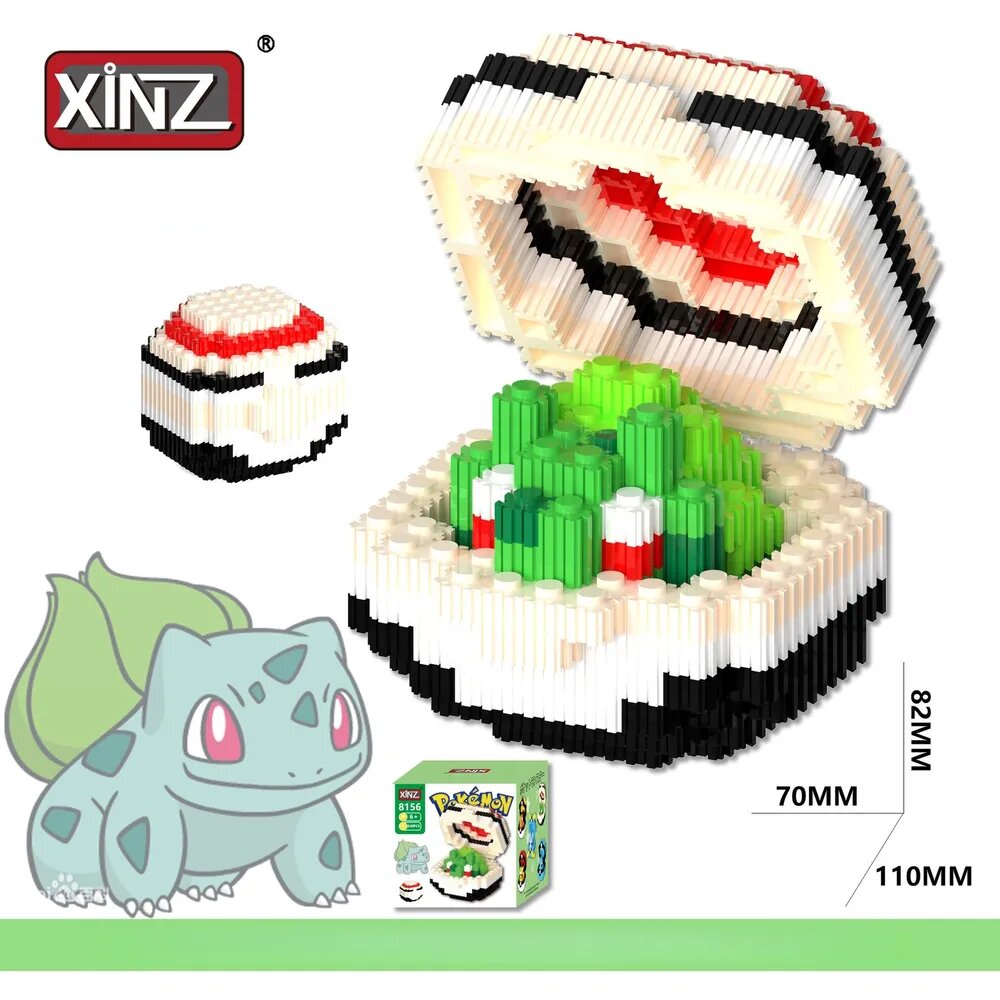 3D мини-конструктор из блоков: Elf Ball Miao Frog Seed/около 450 деталей-650 деталей