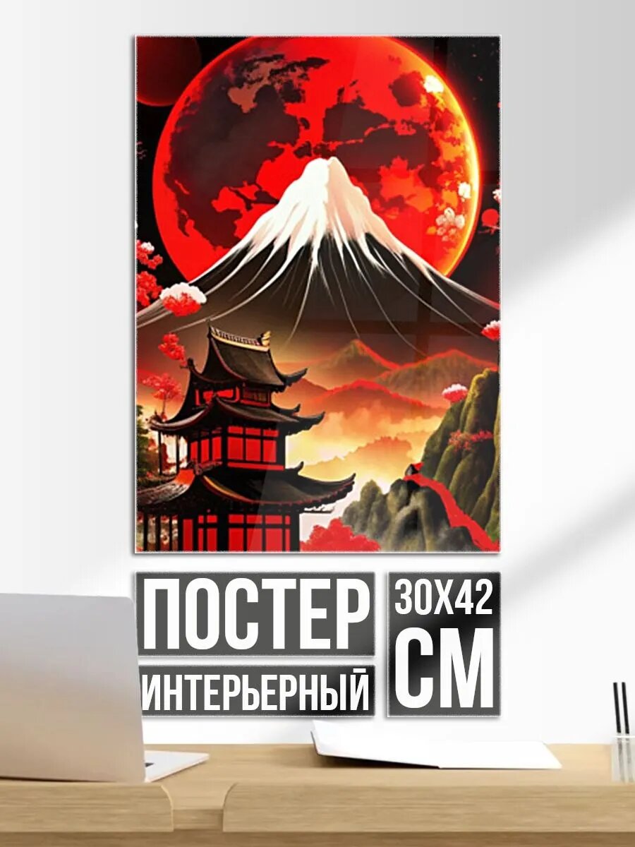 Постер на стену Коллаж Японской природы