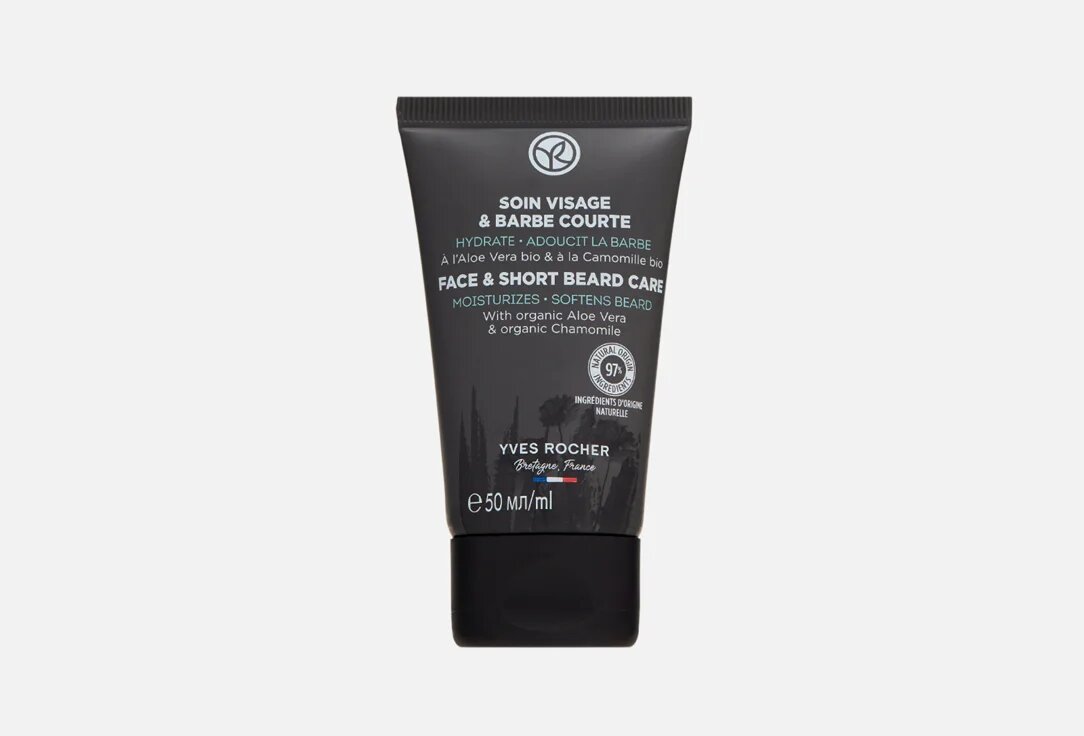 Yves Rocher Face & Short Beard Care Крем-Гель для Лица и Короткой Бороды 50 мл