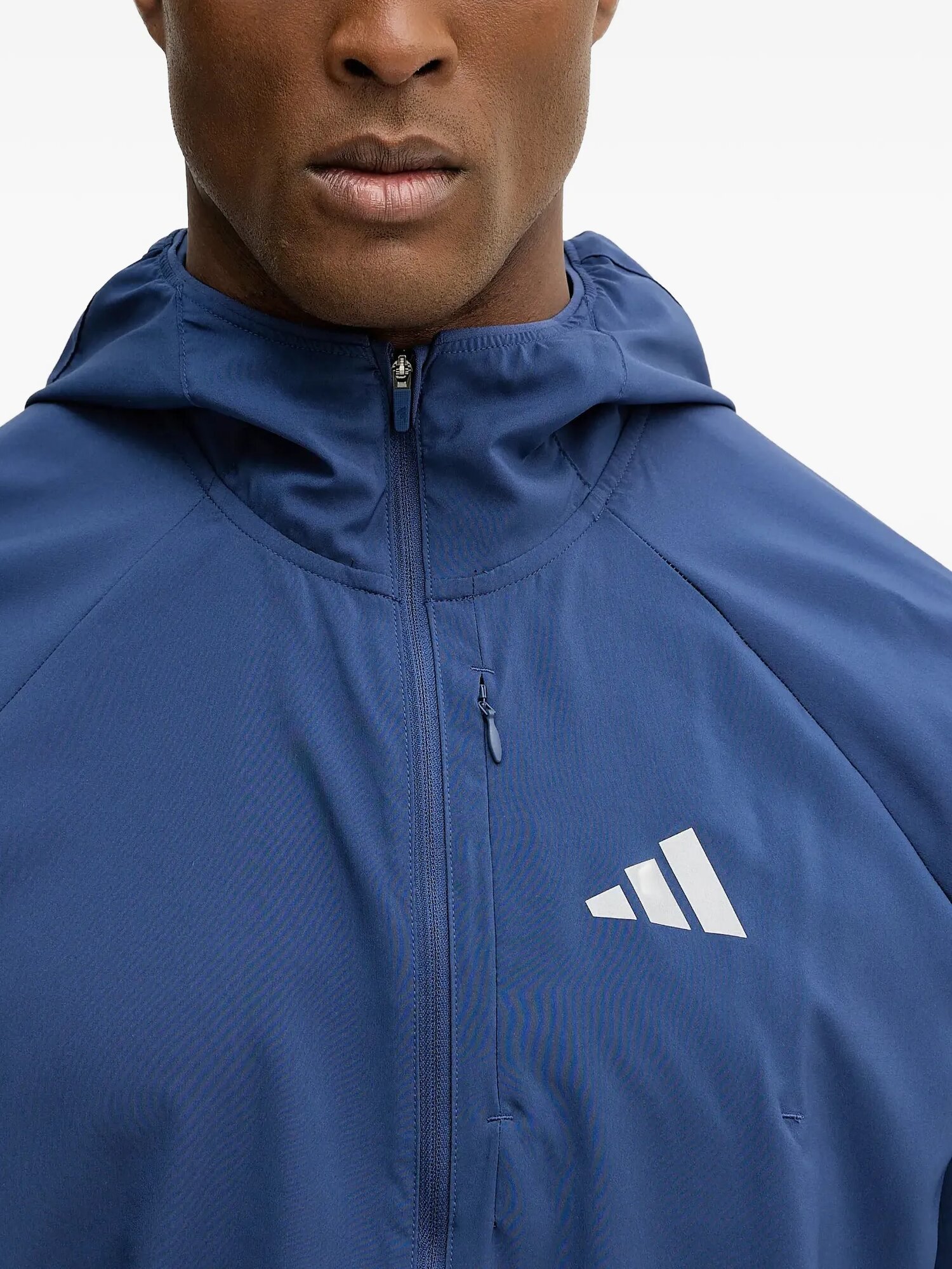 Куртка adidas Hooded zip-fastening jacket, размер M, blue — фото 1