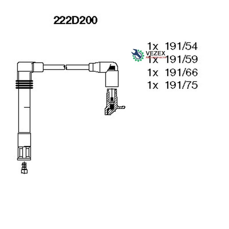 BREMI 222D200 Комплект высоковольтных проводов