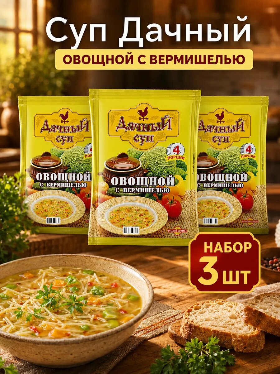 Суп Дачный гороховый 3 упаковки по 60 г