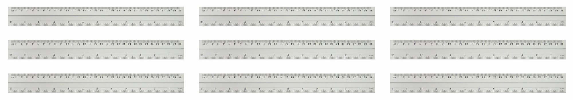 Attache Линейка металлическая Line, 30 см, 9 шт